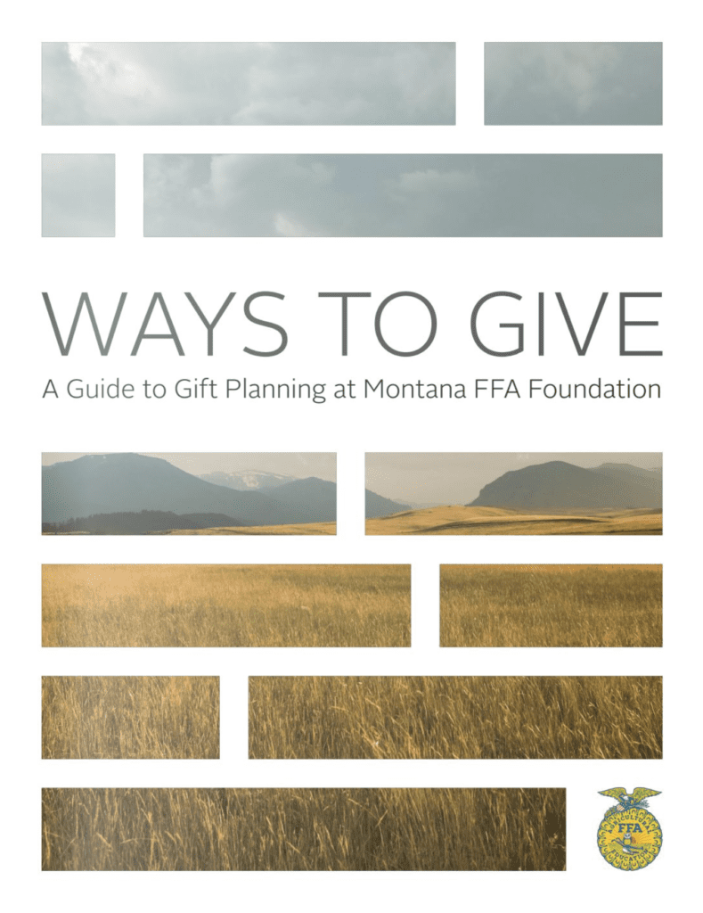 Ways to Support - Montana FFA